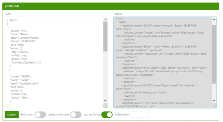 Форматы файлов и схемы данных JSON, XML, YAML и Protobuf